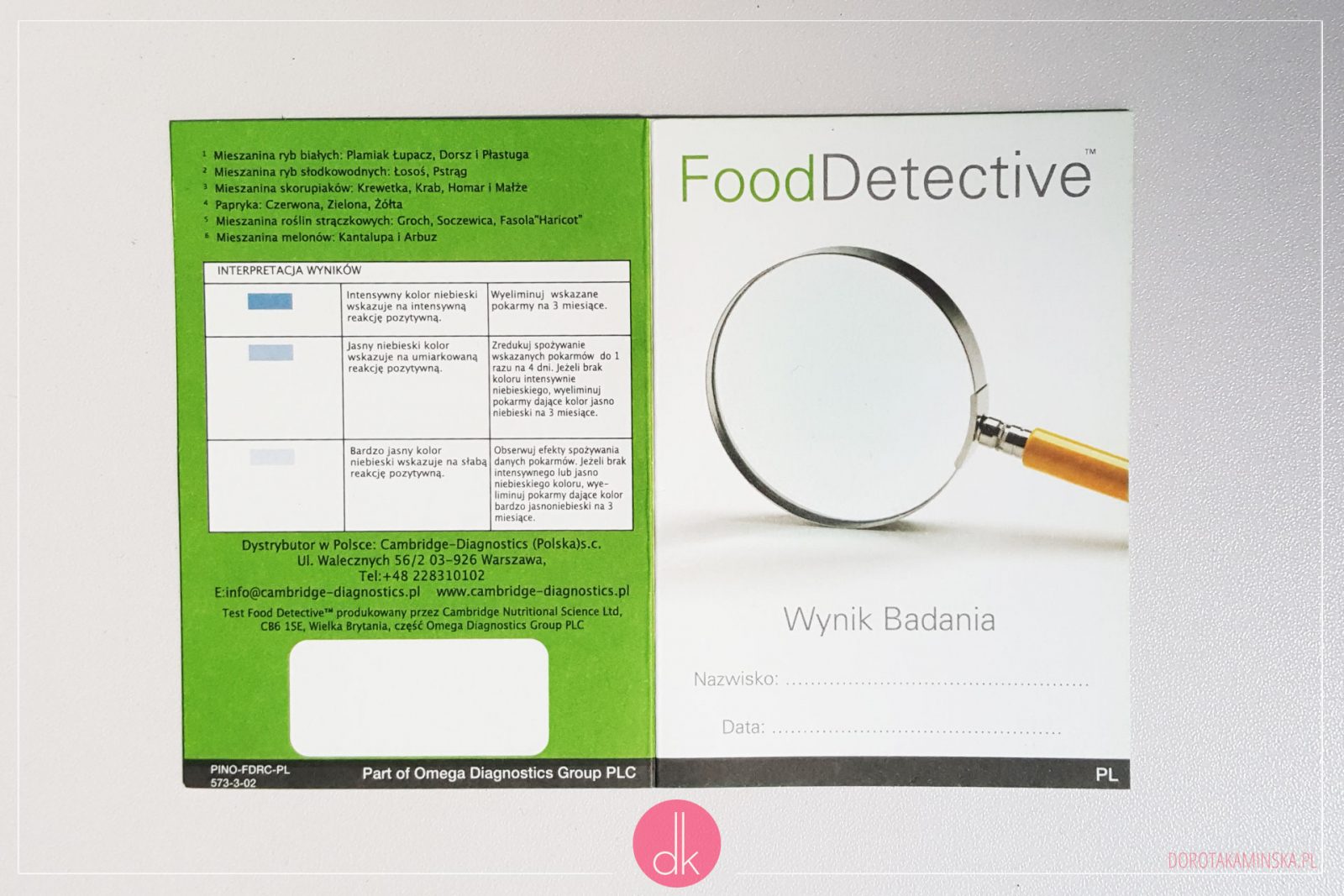 Test Food Detective - recenzja, działanie i opinie | Dorota Kamińska